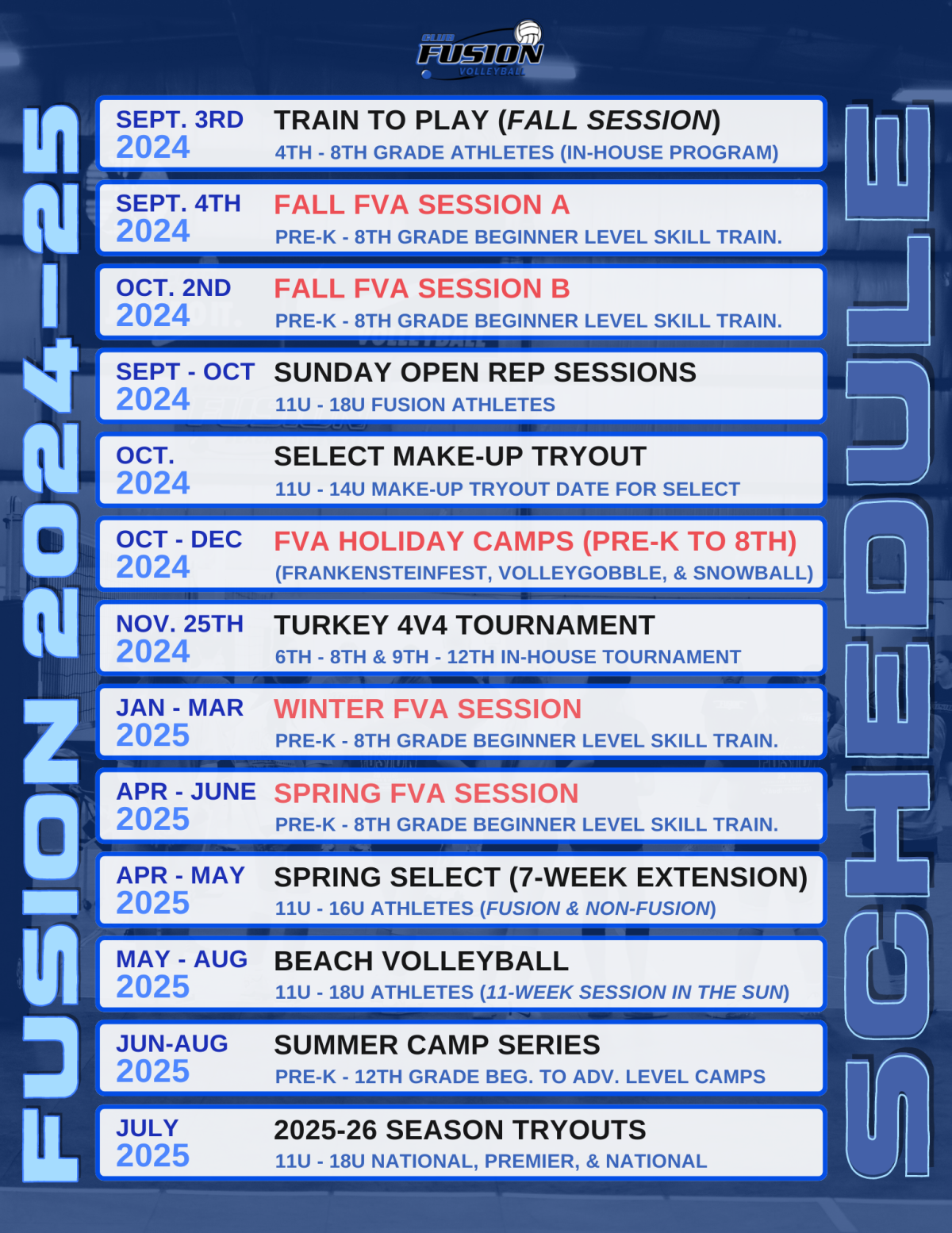2024-25 Season Schedule