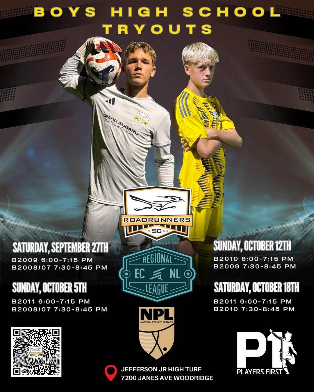 High School Boys Tryouts Registration