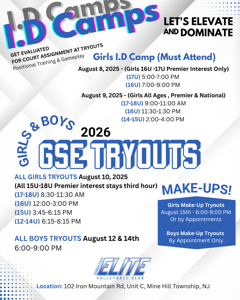 Girls Tryouts Flyer
