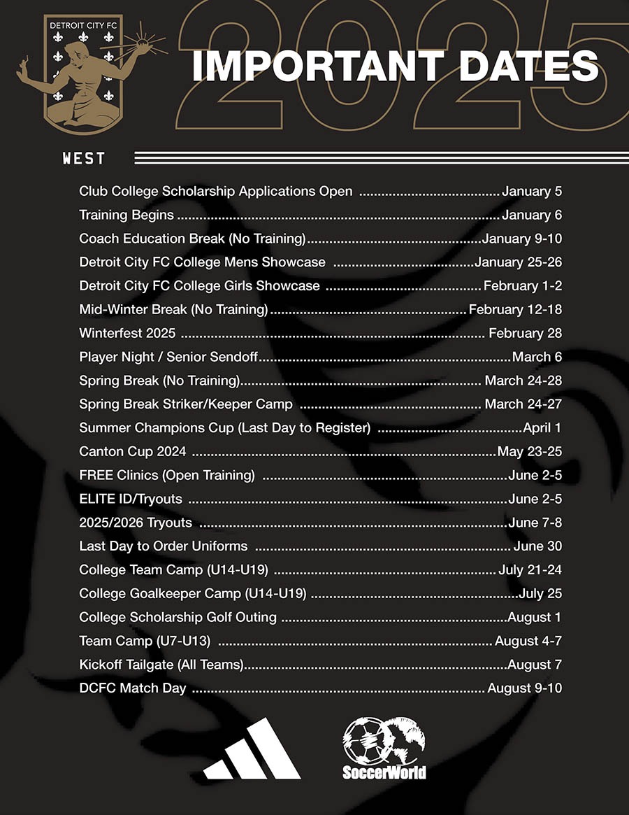 2025 Important Dates