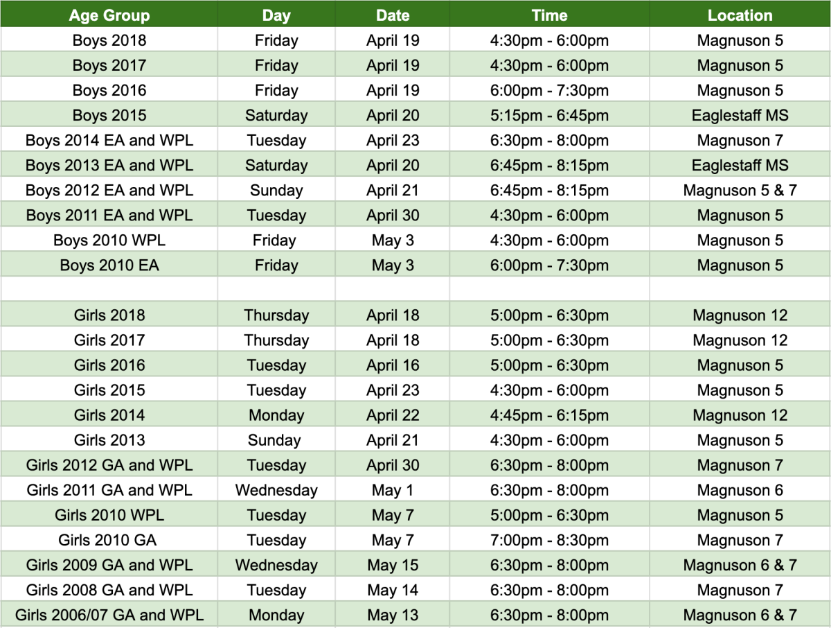 Spring 2024/25 Tryouts Updated 3.0
